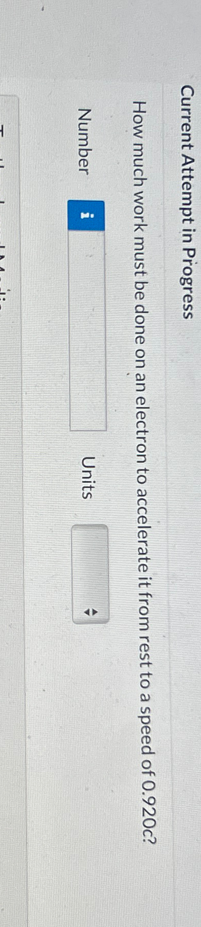 Solved Current Attempt in ProgressHow much work must be done | Chegg.com