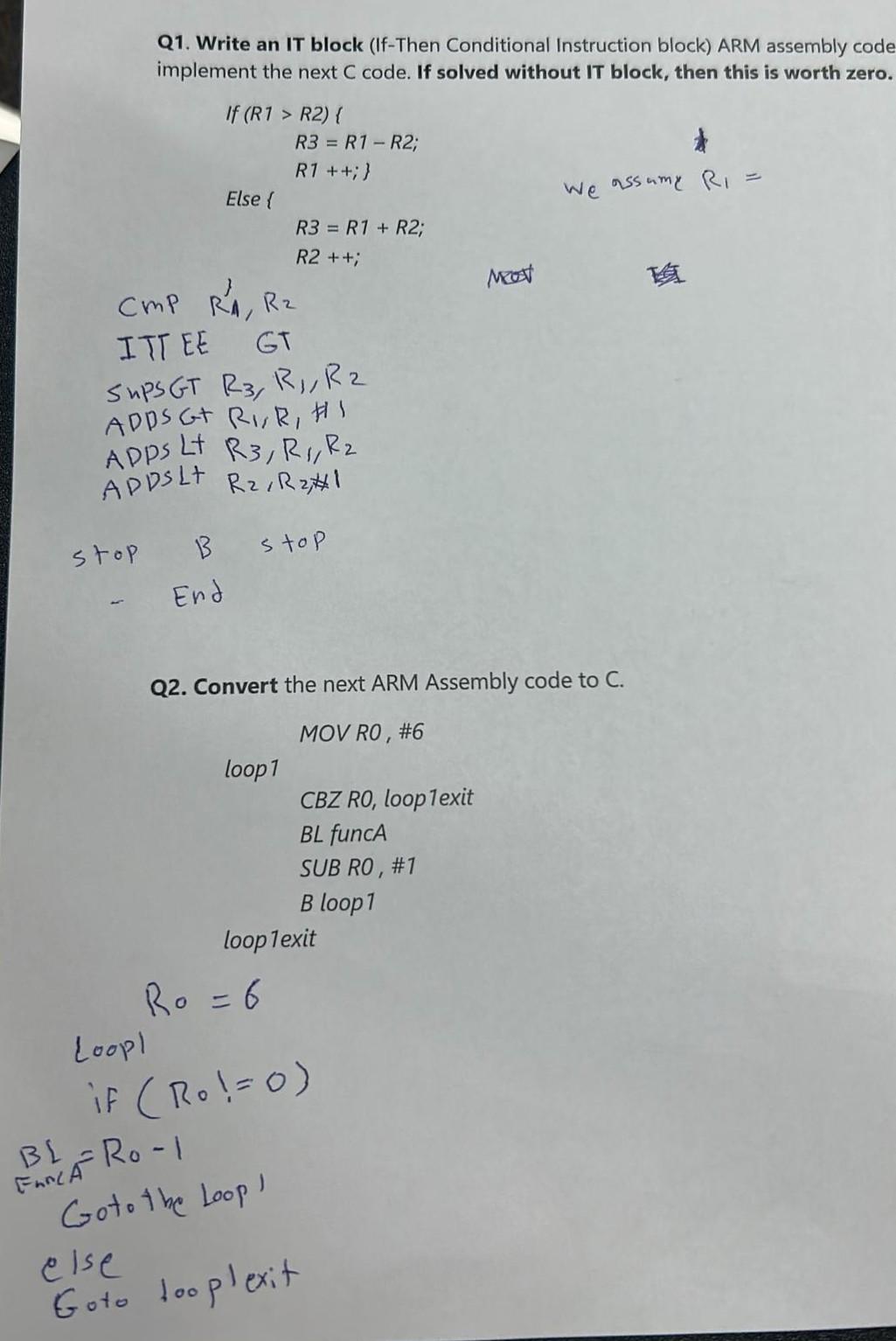Solved Q1. Write an IT block (If-Then Conditional | Chegg.com