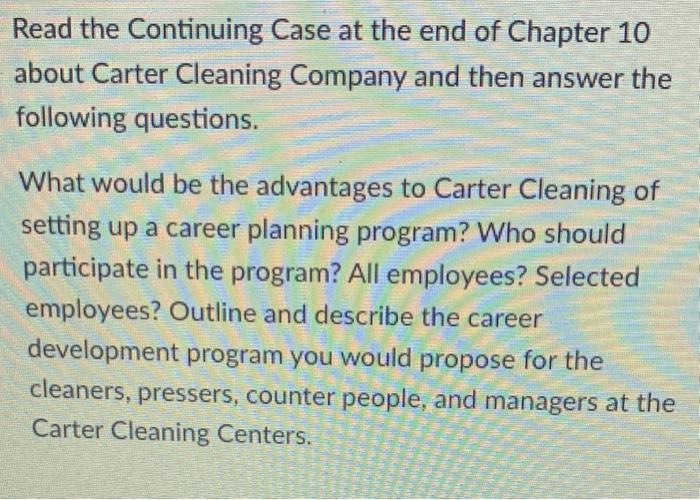 Solved The Career Planning Program Career planning has | Chegg.com