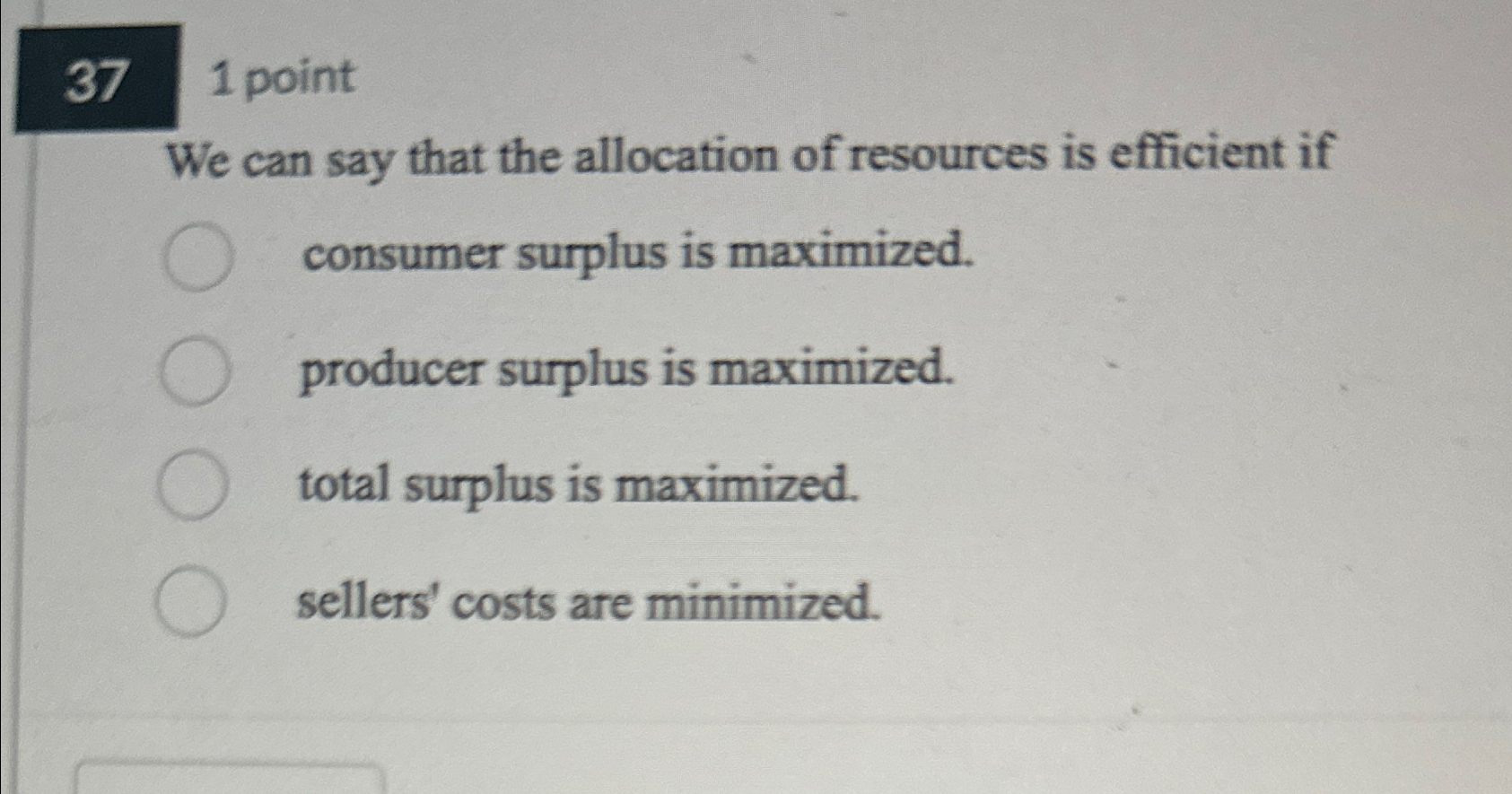 Solved 371 ﻿pointWe can say that the allocation of resources | Chegg.com