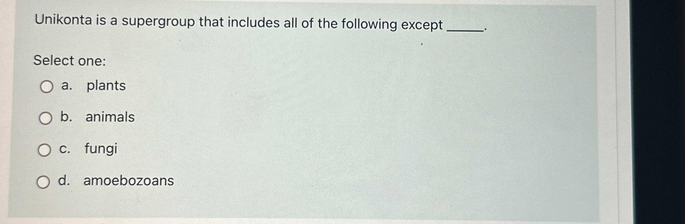 Solved Unikonta is a supergroup that includes all of the | Chegg.com