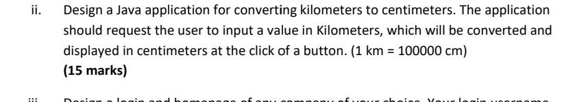 Solved ii. Design a Java application for converting | Chegg.com