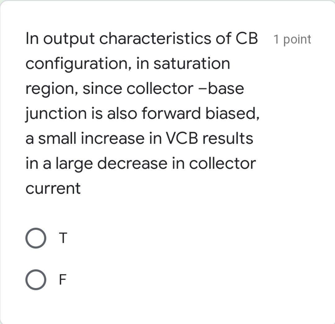 Solved In output characteristics of CB 1 point | Chegg.com