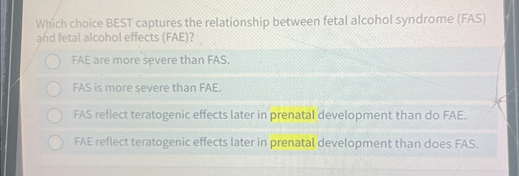 Which choice BEST captures the relationship between | Chegg.com