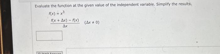Solved Evaluate the function at the given value of the | Chegg.com