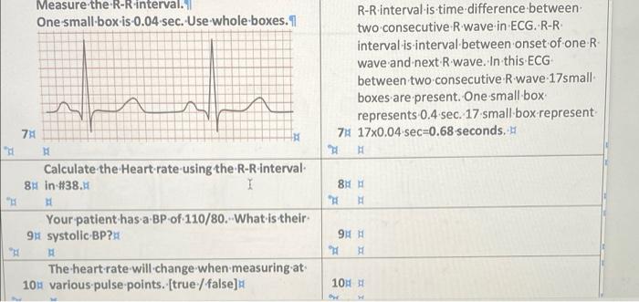 Solved Measure the R-R-interval. One-small-box is 0.04 sec. | Chegg.com
