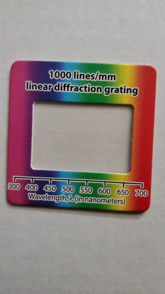 Solved 1000 lines/mm linear diffraction grating 300 400 450 | Chegg.com