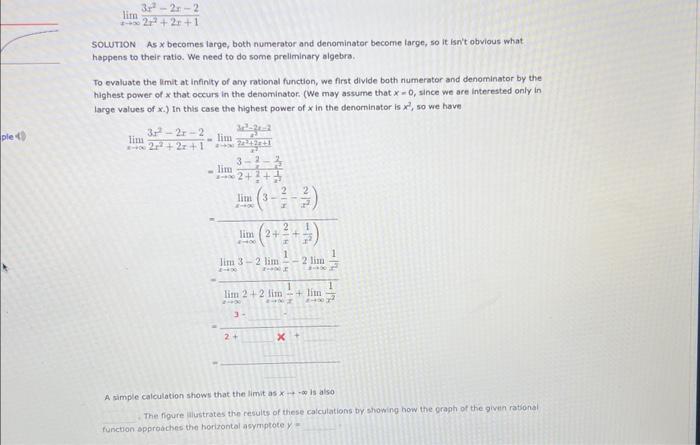 Solved evaluate the limit below and indicate which | Chegg.com