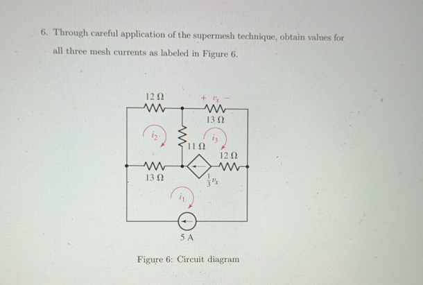 Solved Through careful application of the supermesh | Chegg.com