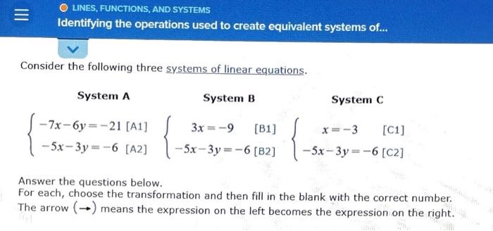 Solved Consider the following three systems of linear | Chegg.com