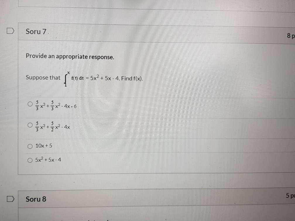 Solved Soru 7 8p Provide An Appropriate Response Suppose