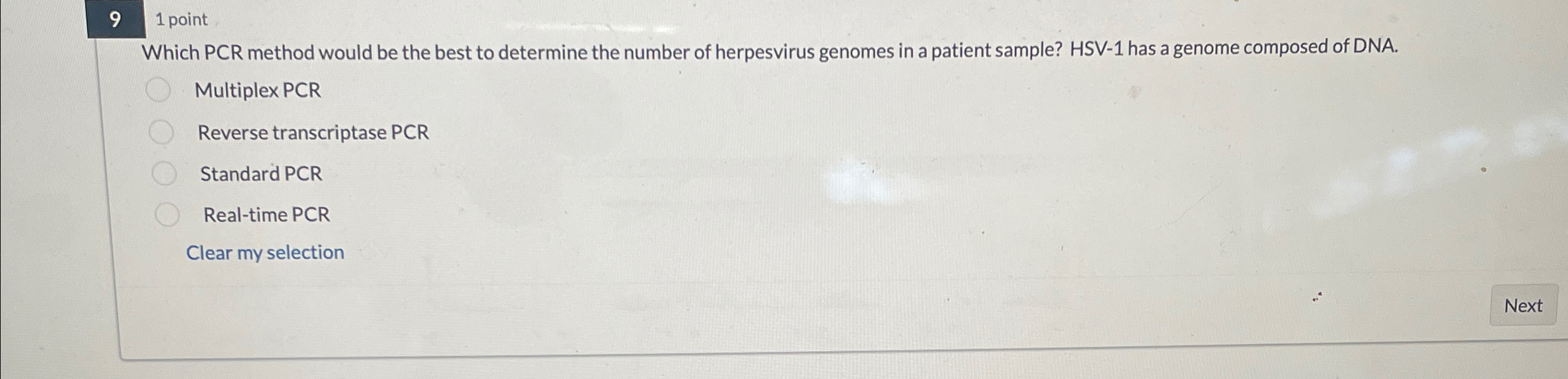 Solved 91 ﻿pointWhich PCR method would be the best to | Chegg.com