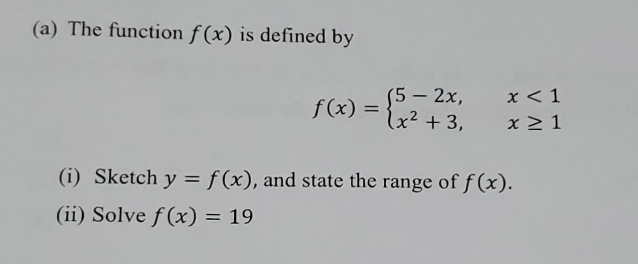 Solved (a) ﻿The function f(x) ﻿is defined | Chegg.com