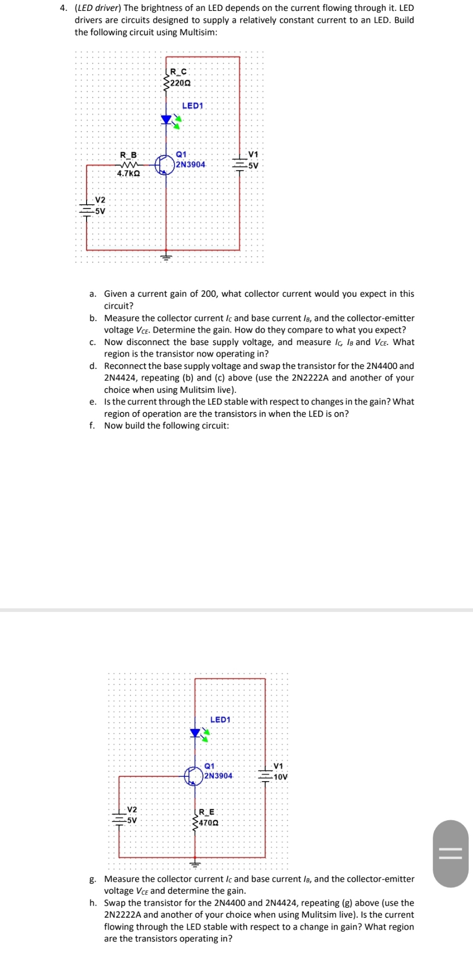 Solved (LED driver) ﻿The brightness of an LED depends on the | Chegg.com