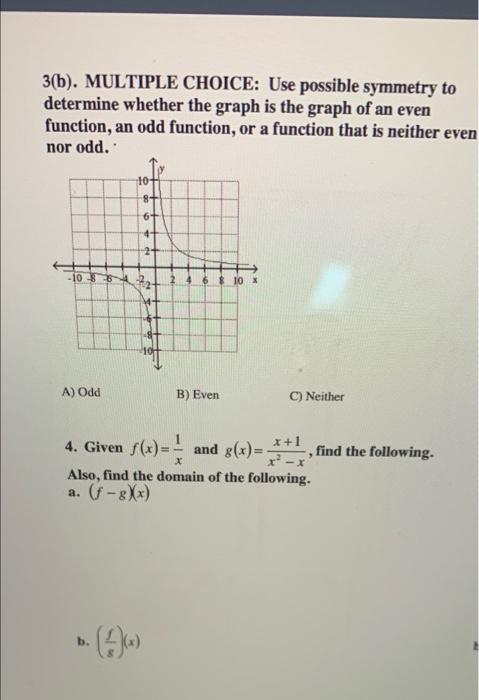 Solved 3(b). MULTIPLE CHOICE: Use possible symmetry to | Chegg.com