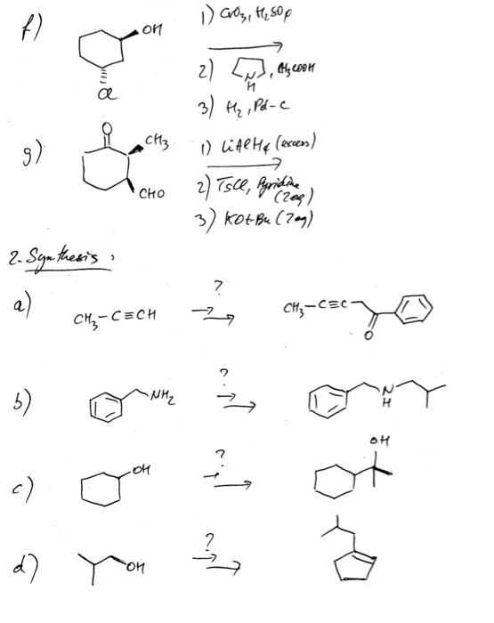 Solved 3) Ph3P=CH2 1) reOH1H⊕(2. 2) Phli 3) H2C4, heetf) 1) | Chegg.com