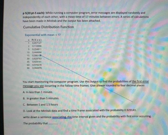 Solved p 5(20 pt-5 each): While running a computer program, | Chegg.com Solved p 5(20 pt-5 each): While running a computer program, | Chegg.com