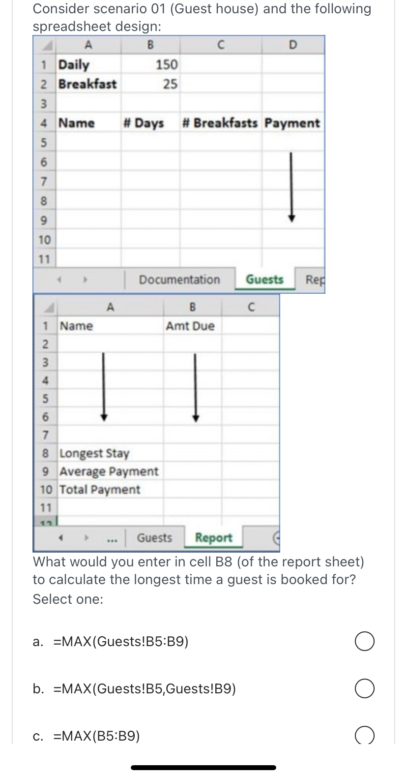 Solved Consider scenario 01 (Guest house) ﻿and the following | Chegg.com