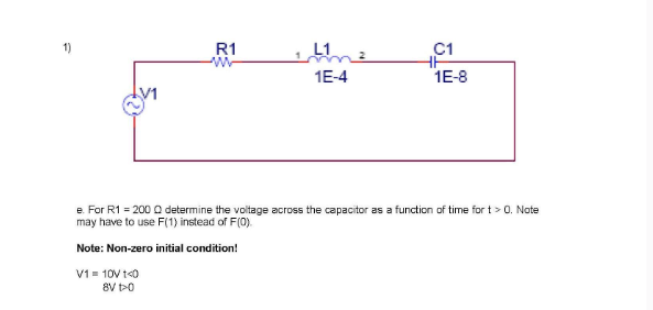 Solved e. ﻿For R1=200Q ﻿determine the voltage across the | Chegg.com