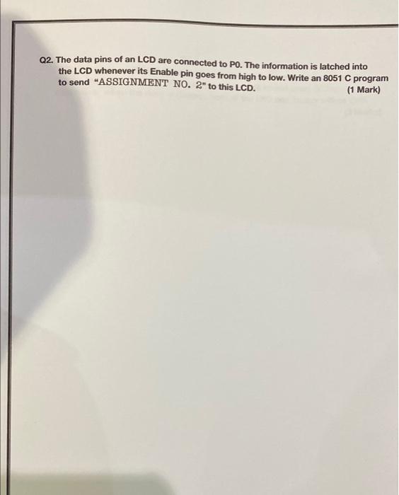 Solved Q1. Eight LEDs are connected to P3. Write an 8051 C | Chegg.com