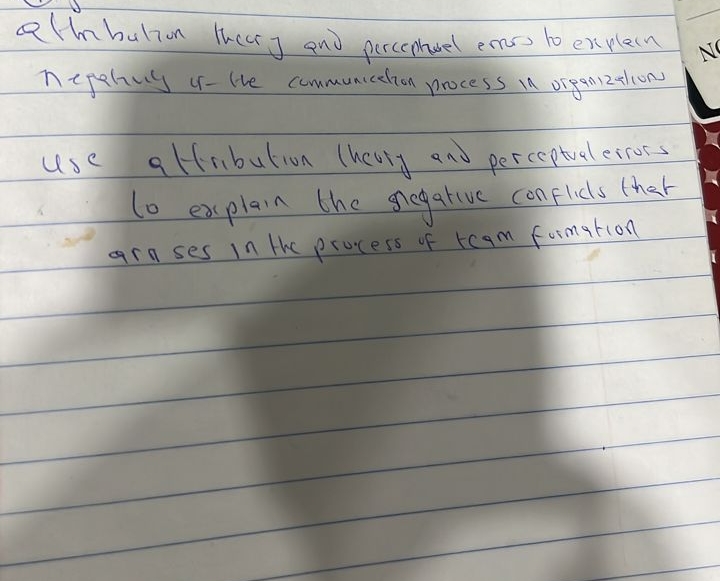 Solved use attribution theory and perception errors to | Chegg.com