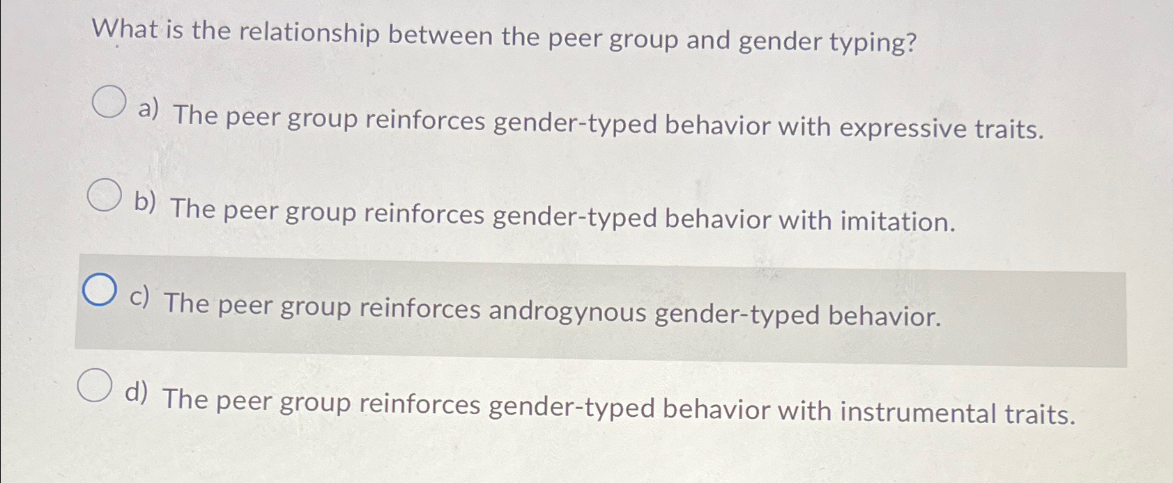 Solved What is the relationship between the peer group and | Chegg.com