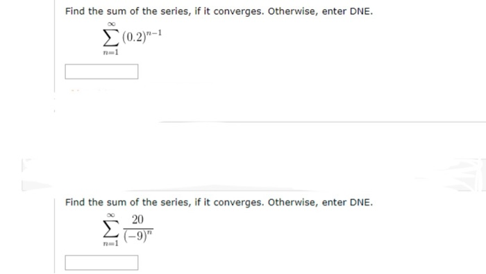 Solved Find the sum of the series, if it converges. | Chegg.com