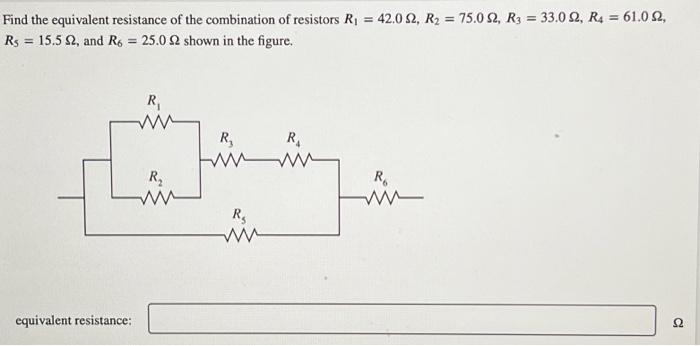 Solved Find the equivalent resistance of the combination of | Chegg.com