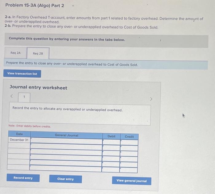 Solved Required information Problem 15-3A (Algo) Computing | Chegg.com
