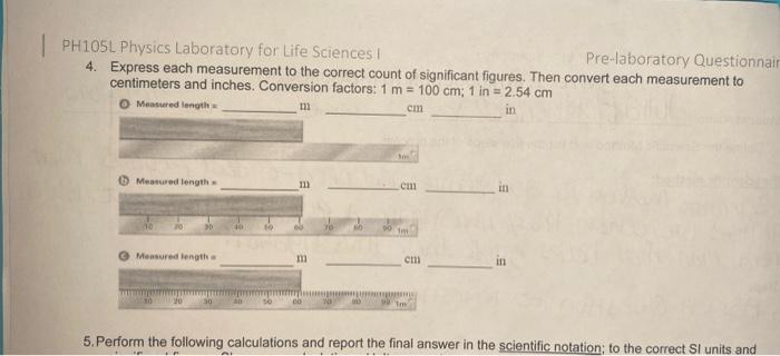 Solved 4. Express each measurement to the correct count of | Chegg.com