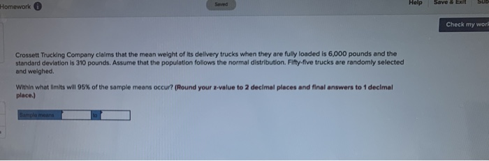 Solved Help Save & Exit SUD Homework Check my work Crossett | Chegg.com