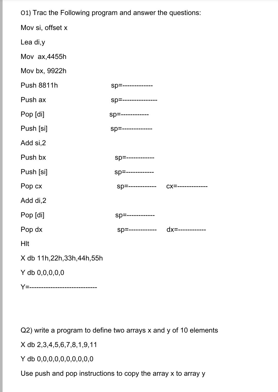 Solved The Subject is Microprocessor Systems LAB Please | Chegg.com