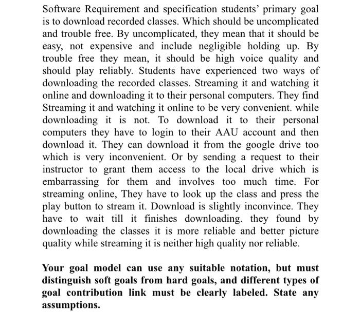 Solved Software Requirement and specification students' | Chegg.com