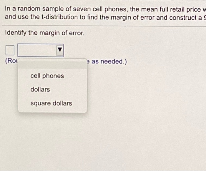 Solved In A Random Sample Of Seven Cell Phones The Mean Chegg solved-in-a-random-sample-of-seven-cell-phones-the-mean-chegg