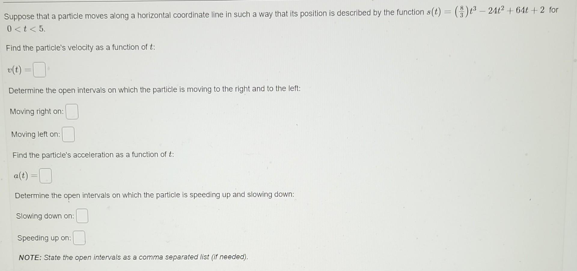 Solved Suppose that a particle moves along a horizontal | Chegg.com