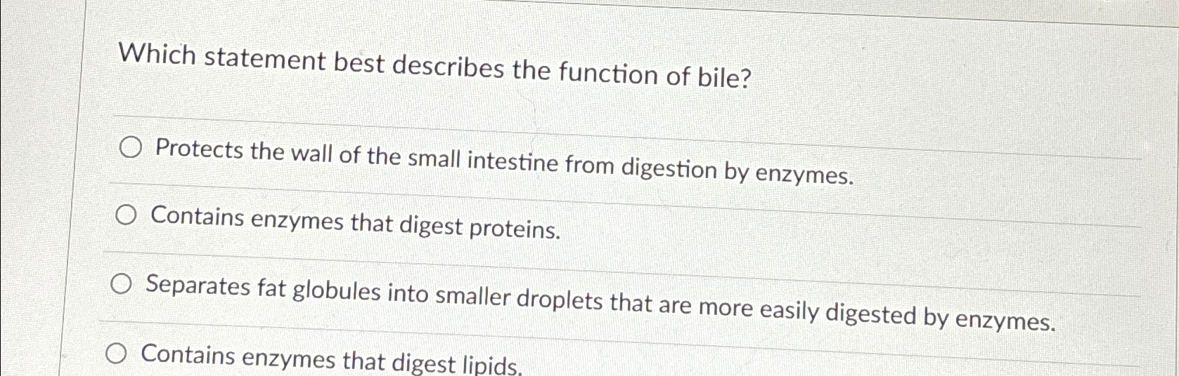 Solved Which statement best describes the function of | Chegg.com