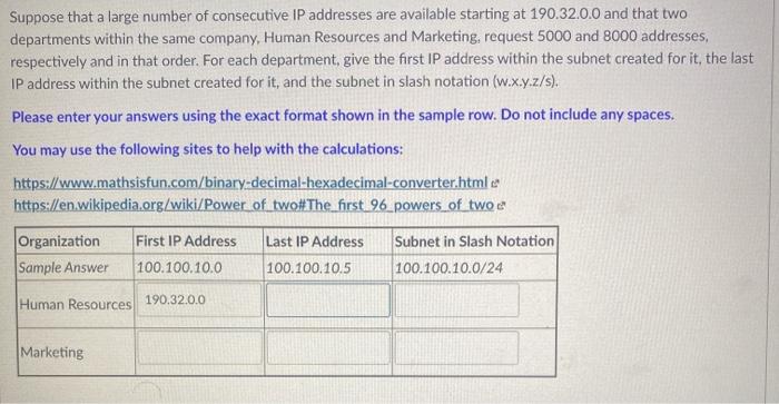 Solved Suppose that a large number of consecutive IP | Chegg.com