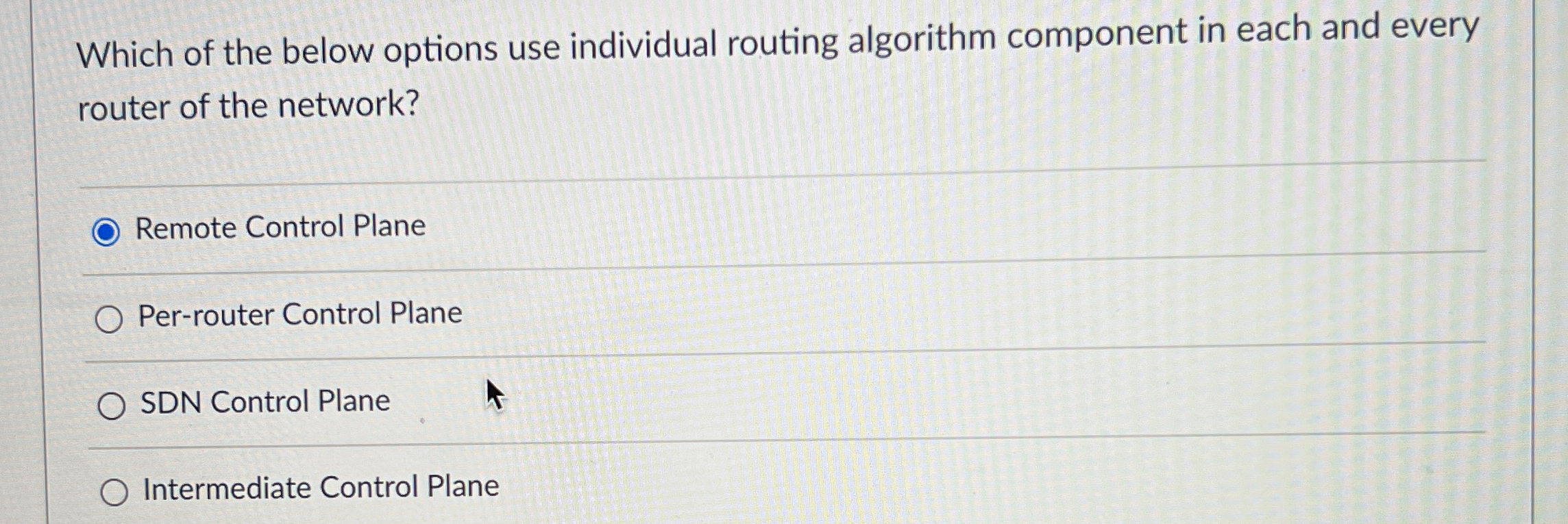 Solved Which Of The Below Options Use Individual Routing 