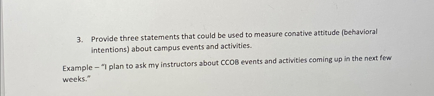 Solved Provide three statements that could be used to | Chegg.com