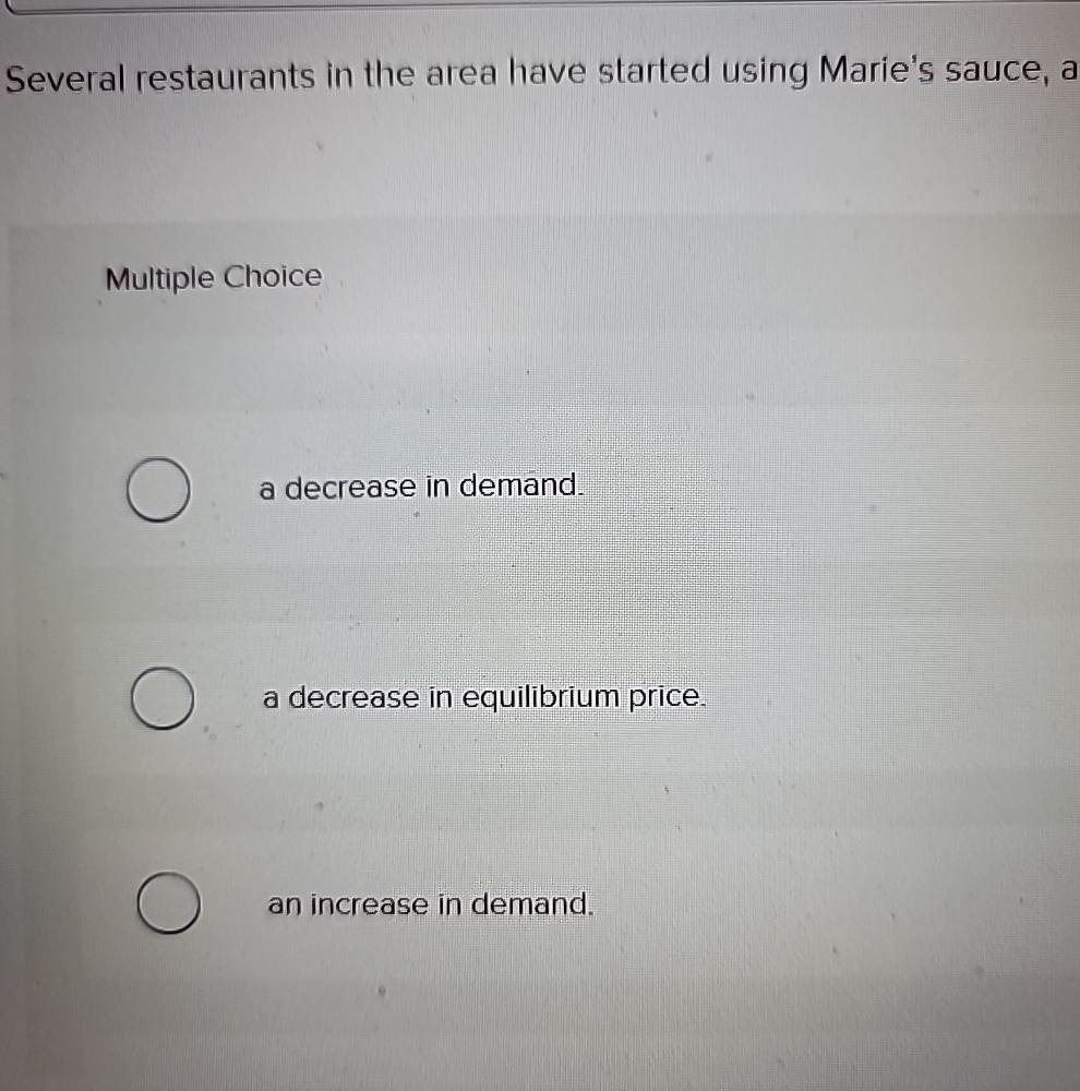 Solved Several restaurants in the area have started using | Chegg.com