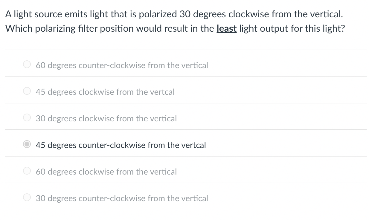 Solved A light source emits light that is polarized 30 | Chegg.com
