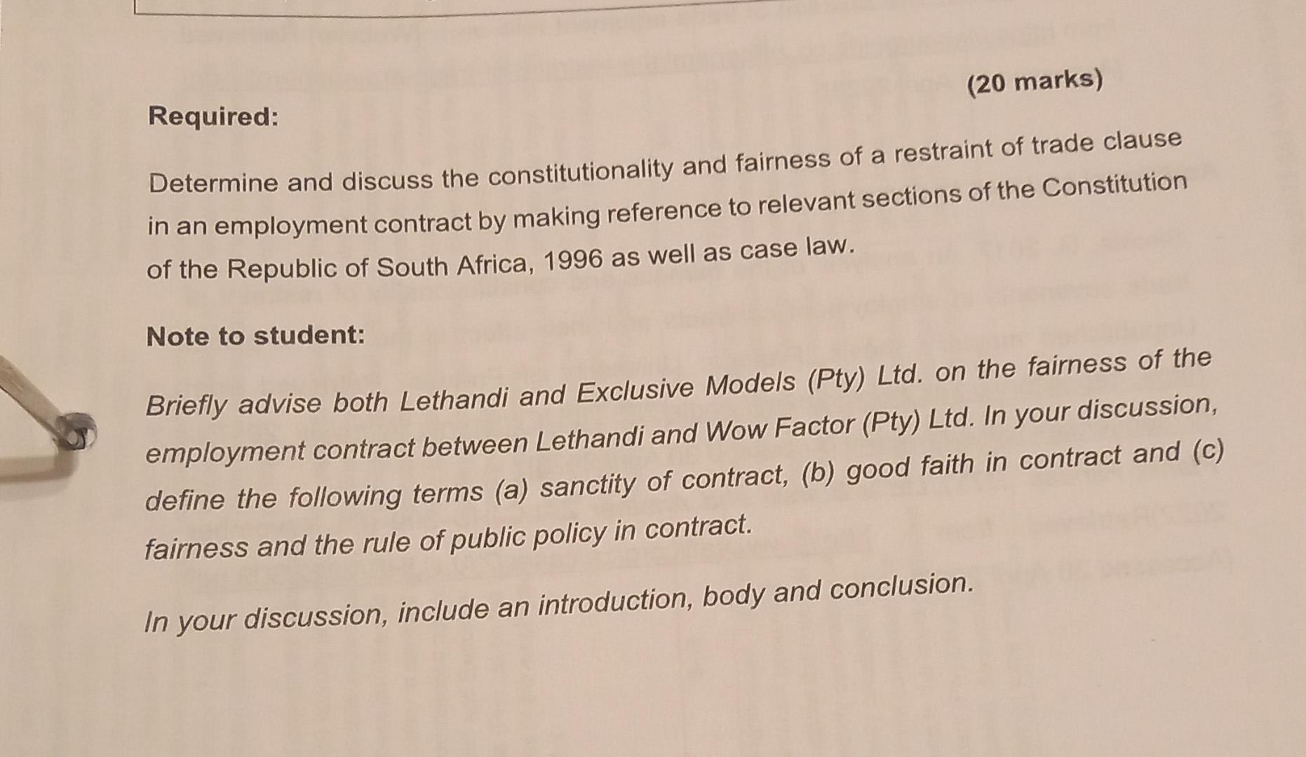 Solved Required: Determine and discuss the constitutionality | Chegg.com