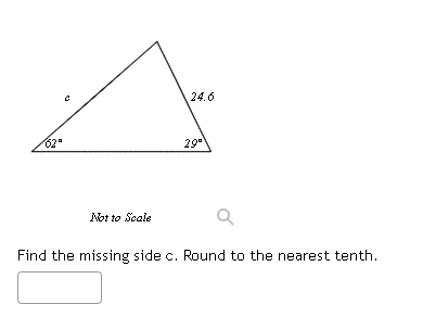 Solved Not to ScaleFind the missing side c. ﻿Round to the | Chegg.com