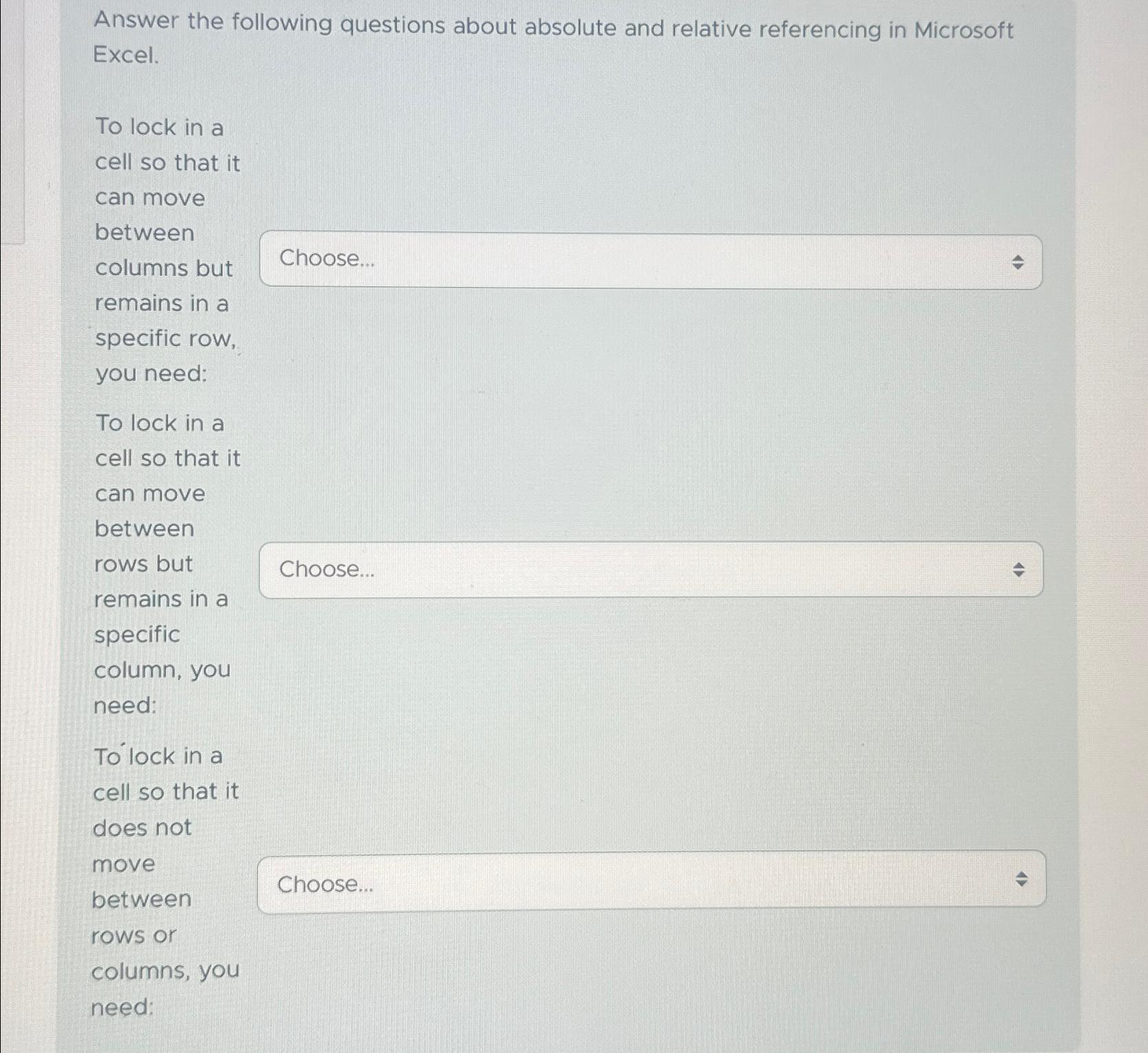 Solved Answer the following questions about absolute and | Chegg.com