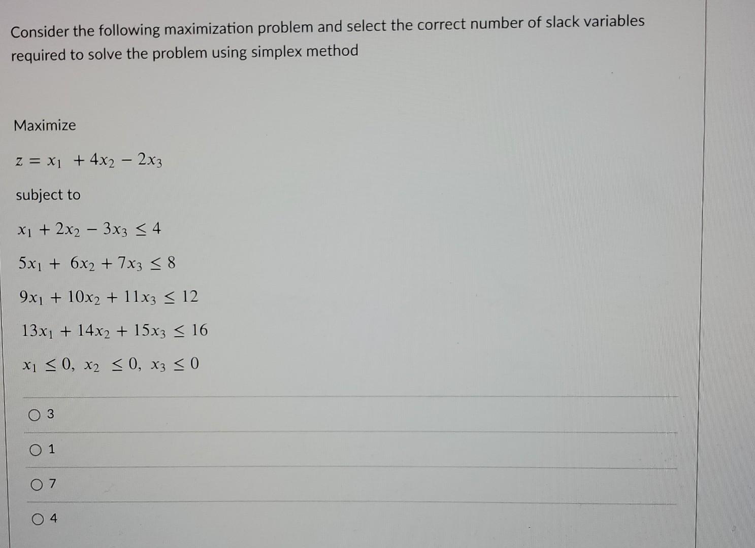 Solved Consider the following maximization problem and | Chegg.com