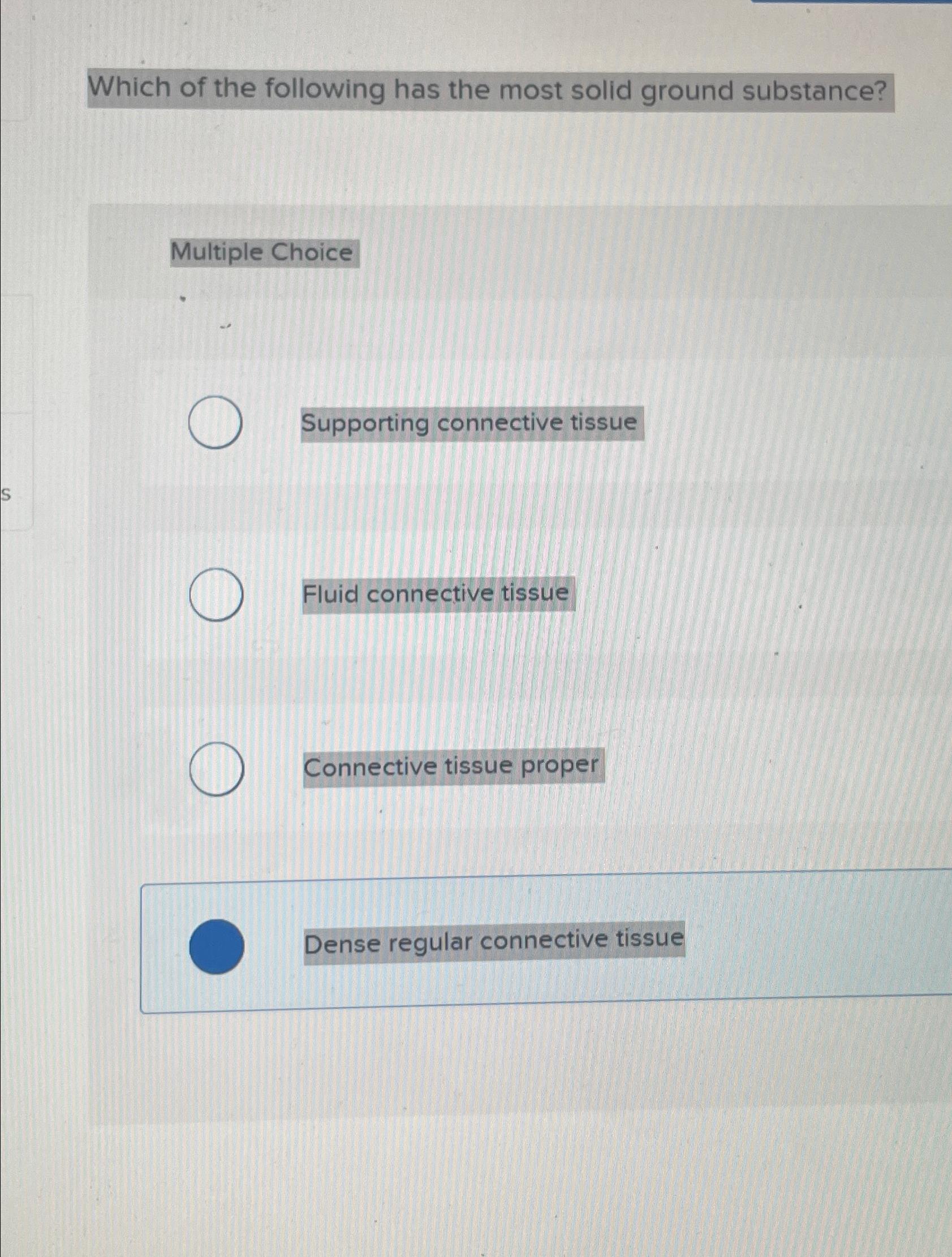 Solved Which of the following has the most solid ground | Chegg.com