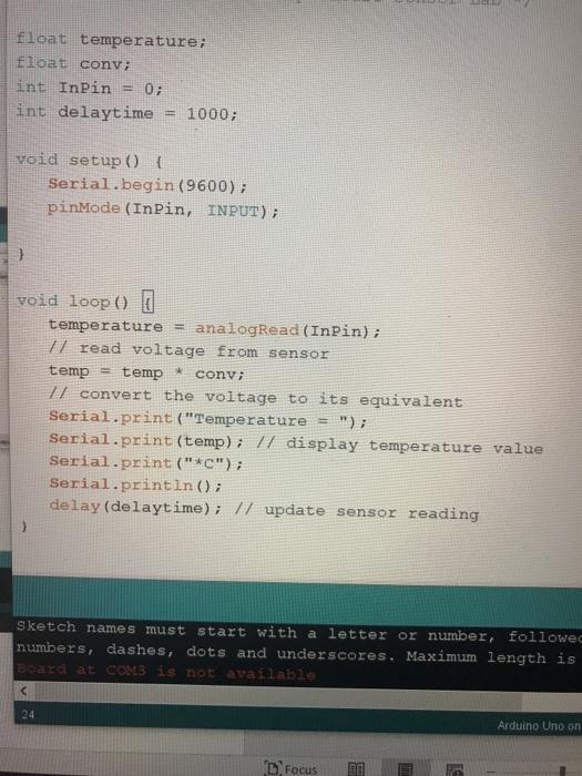 Solved Arduino ProgrammingNeed to add the following to the | Chegg.com