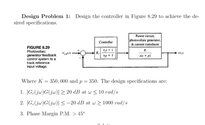 Solved Design Problem 1: Design the controller in Figure | Chegg.com