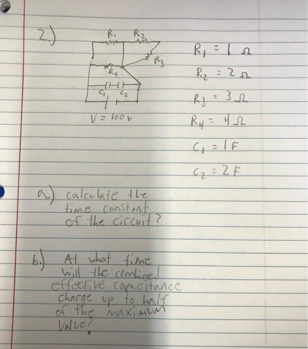 Solved R. R2 R3 R = 12 R₂ = 2 my Ry THE 7 V 100V В з 32 Ry = | Chegg.com
