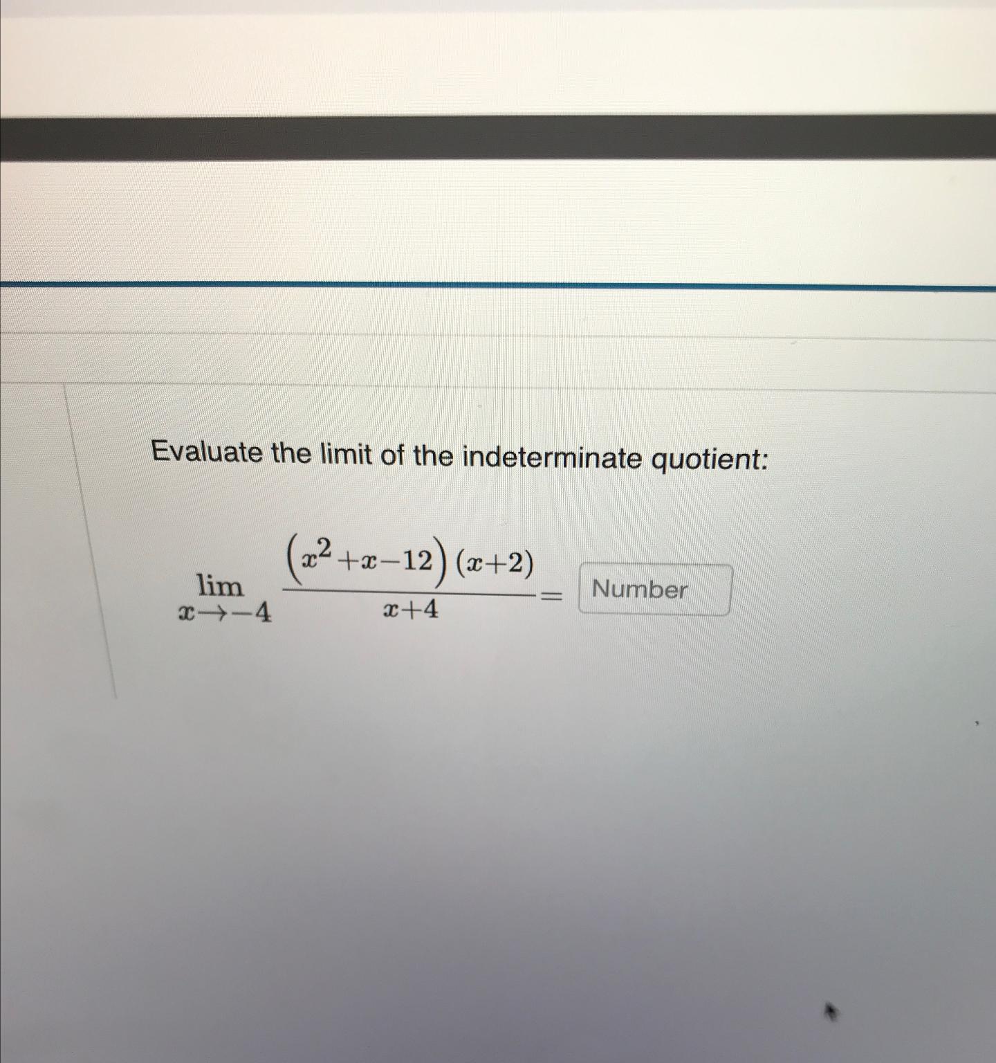 Solved Evaluate the limit of the indeterminate | Chegg.com